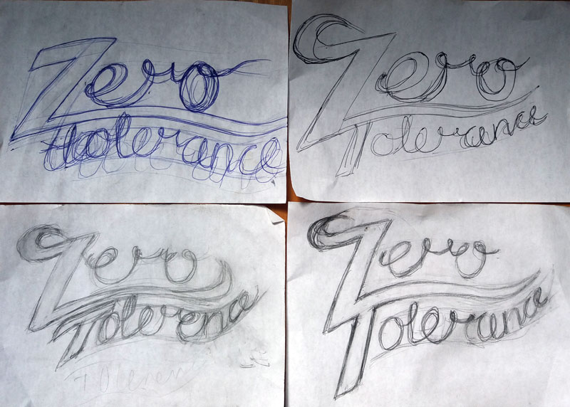 Zero Tolerance hand lettering - sixsixninenine