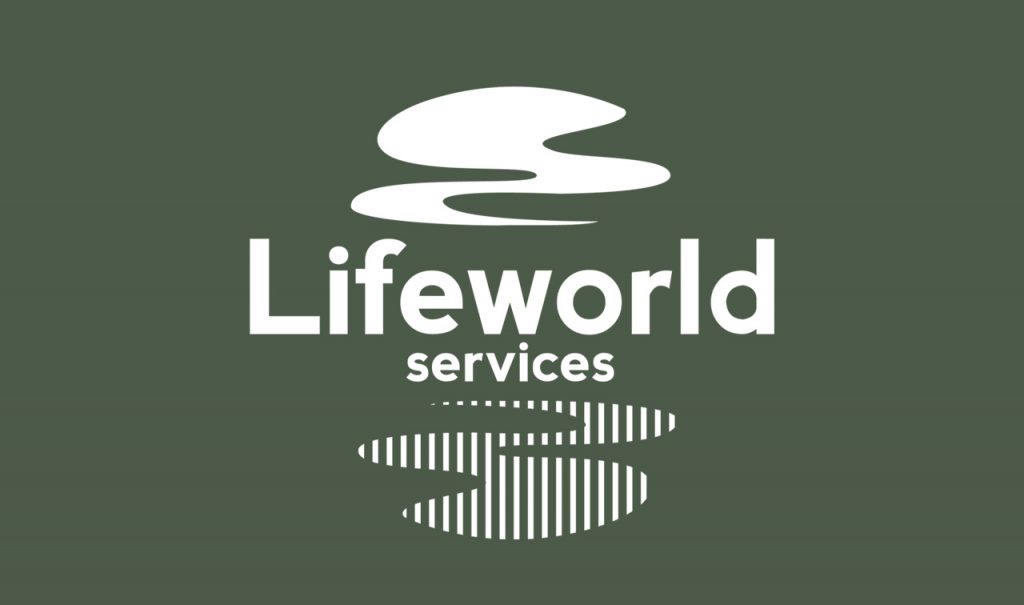 lifeworld services minimal logo design - sixsixninenine