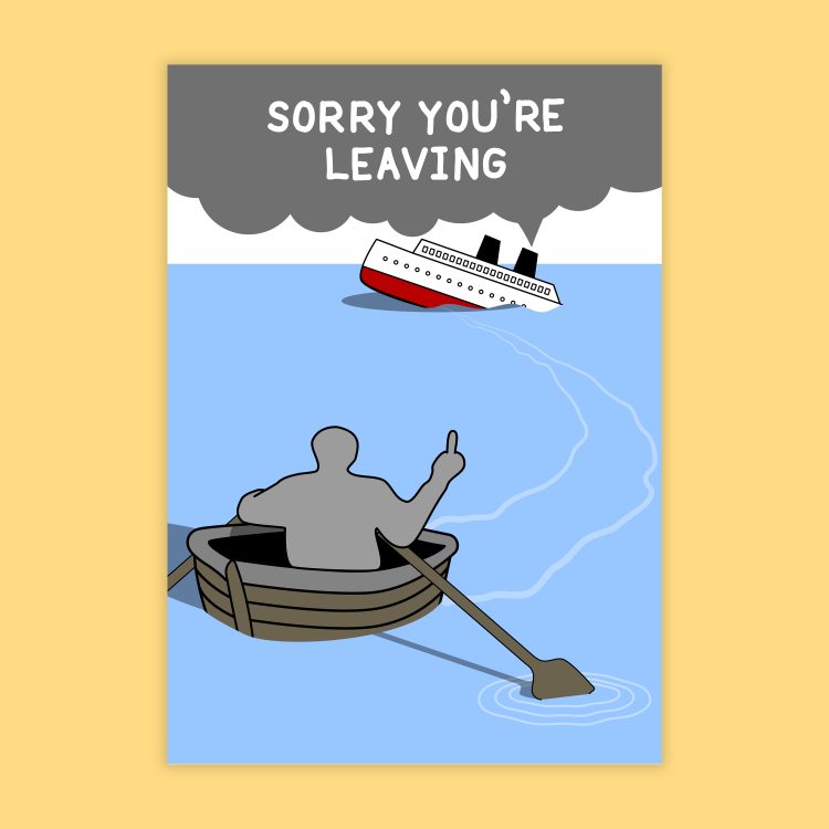 sorry you're leaving goodbye card - sixsixninenine