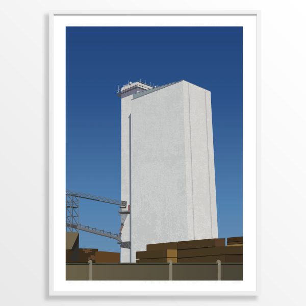 Art Print Bentinck Dock King's Lynn Brutalist Architecture Grain Silo ...